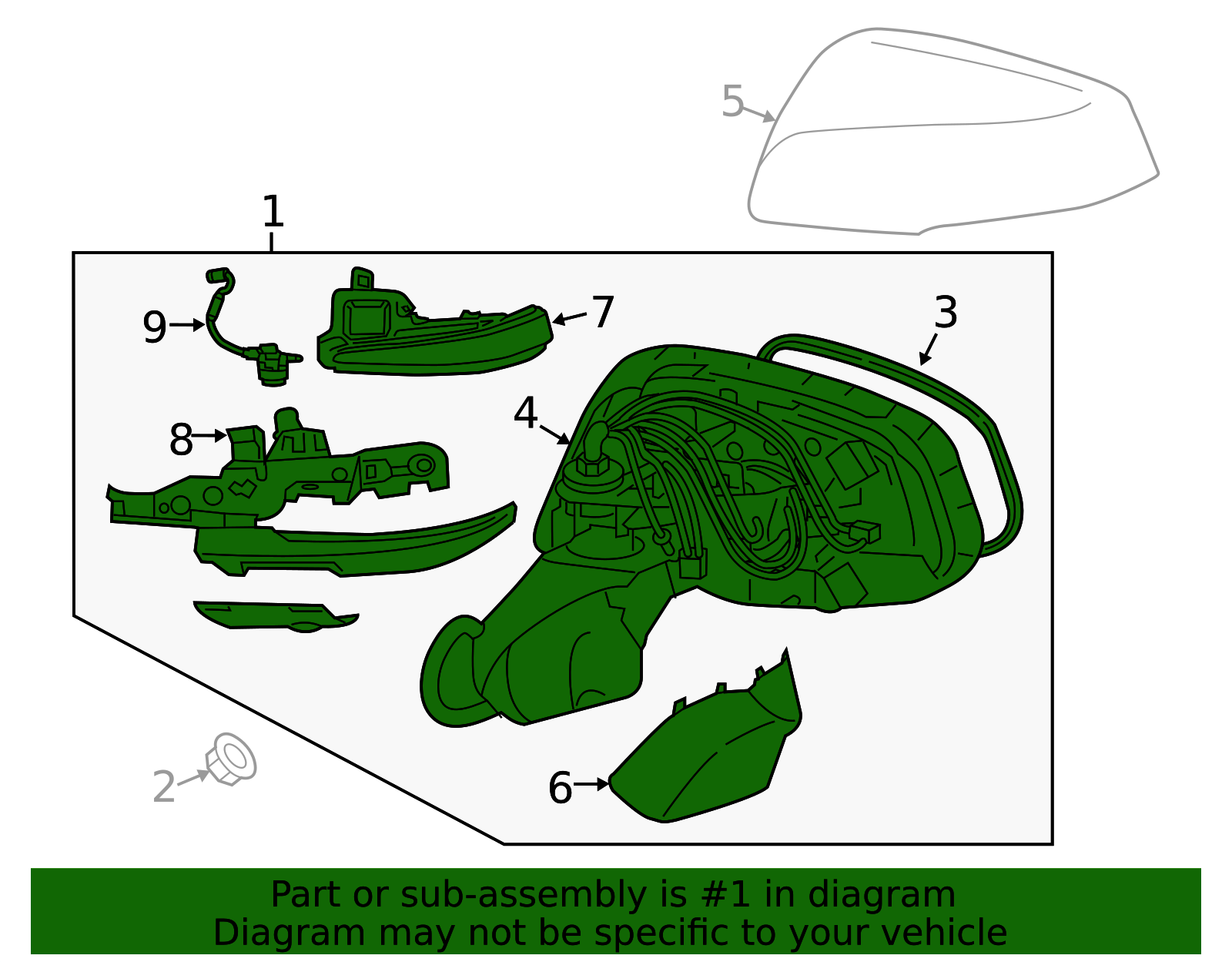 OEM 2019-2024 Toyota Mirror Assembly Part # 87910-42L60 | Modern Toyota ...