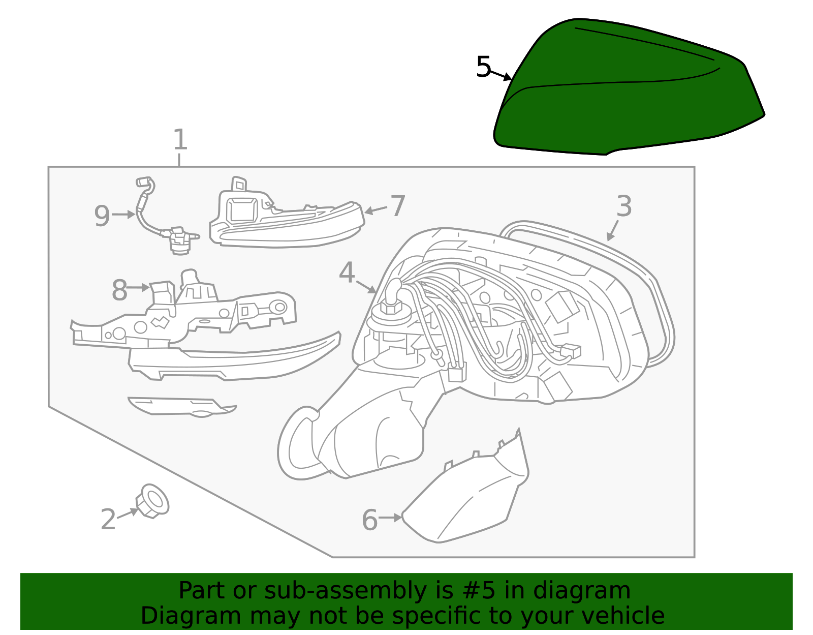 2019-2024 Toyota Mirror Cover Left Black 87945-42200-C0 | Toyota San ...