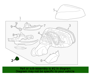 2013-2024 Toyota Mirror Assembly Nut 90182-A0027 | Toyota Parts Center
