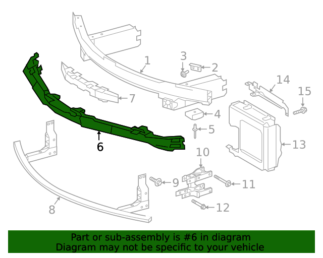 Toyota OEM Energy Absorber Part# 52611-WAA01 | OEM Vehicle Parts