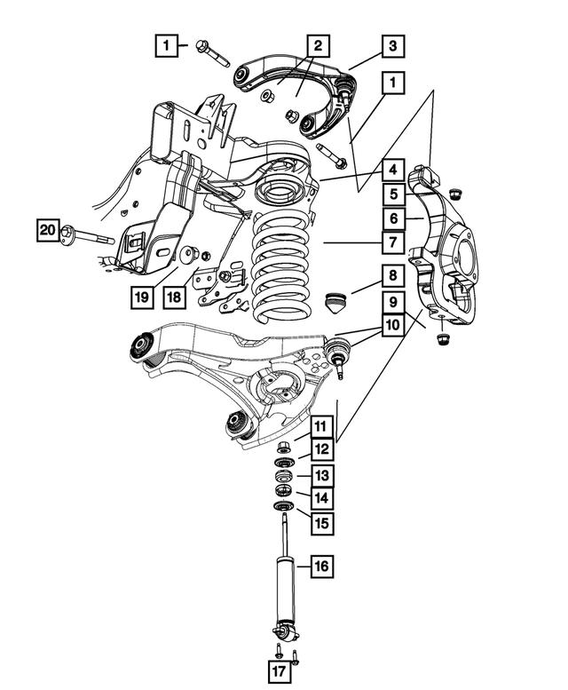 2006-2012 Mopar Lower Control Arm, Left 68037501AC | Mopar Estores