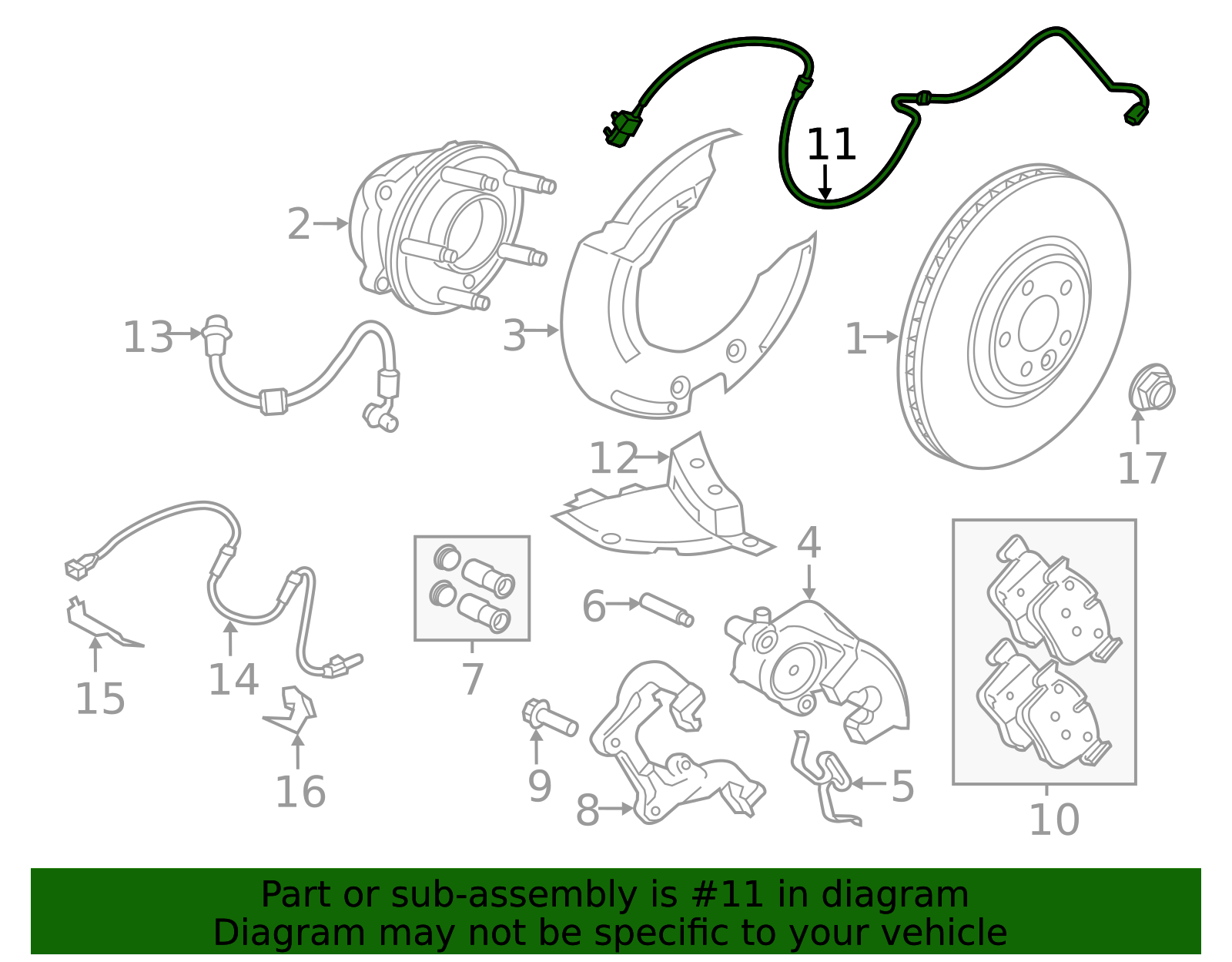 Genuine OEM Wear Indicator Part# T4A13370 Fits 2017-2025 Jaguar F-Pace ...