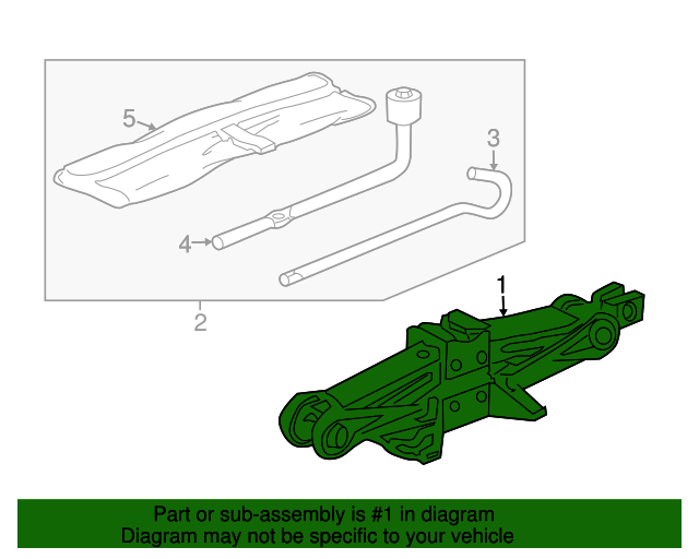 89310-SYE-A01 - Jack Assembly, Pantograph - 2008-2016 Honda CR-V ...