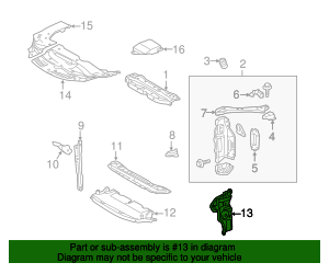 2016-2020 Lexus Radiator Support Air Deflector 53154-30260 ...