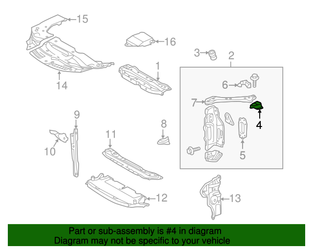 2006-2020 Lexus Outer Support Upper Bracket 53287-30080 | OEM Parts Online