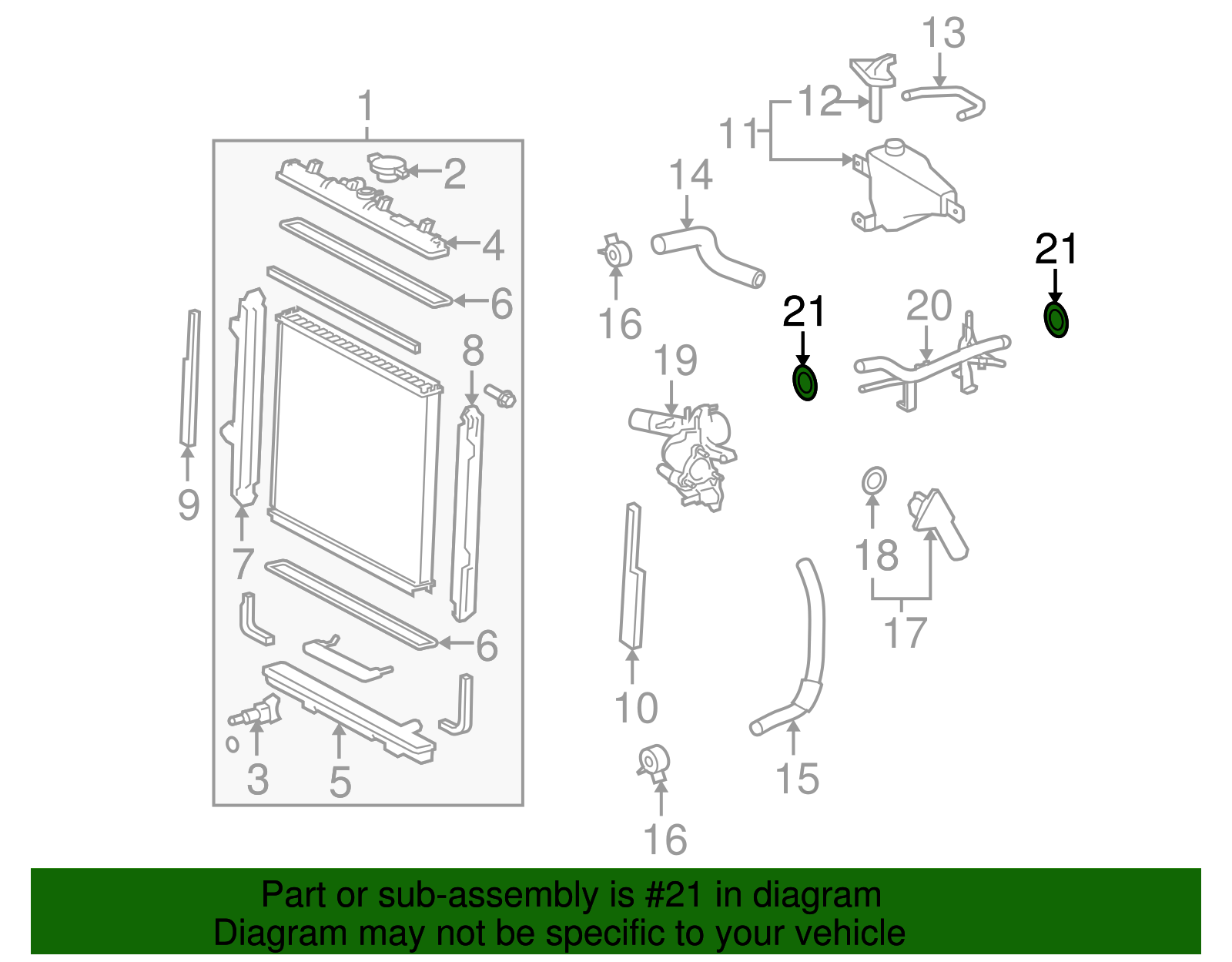 1988-2024 Toyota Engine Coolant Pipe O-Ring 96761-35031 | Toyota Parts ...