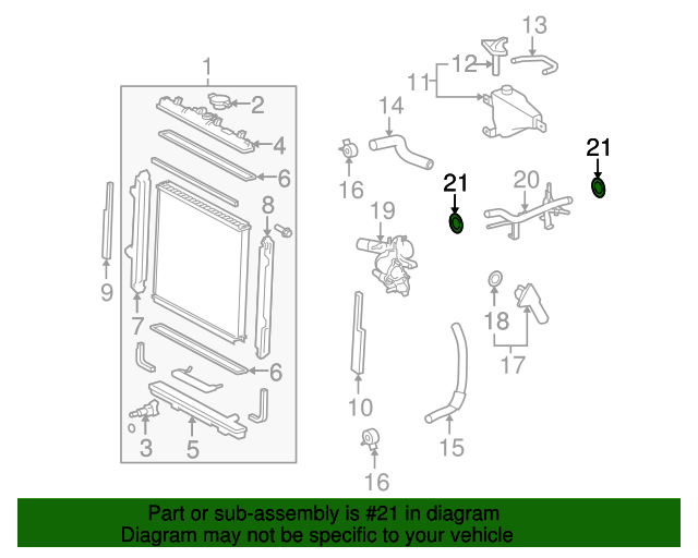 Genuine Toyota Engine Coolant Pipe O-Ring part# 96761-35031 for 1988 ...