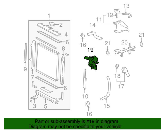 2004-2024 Toyota Housing, Water Inlet 16323-0P020 | OEM Parts Online