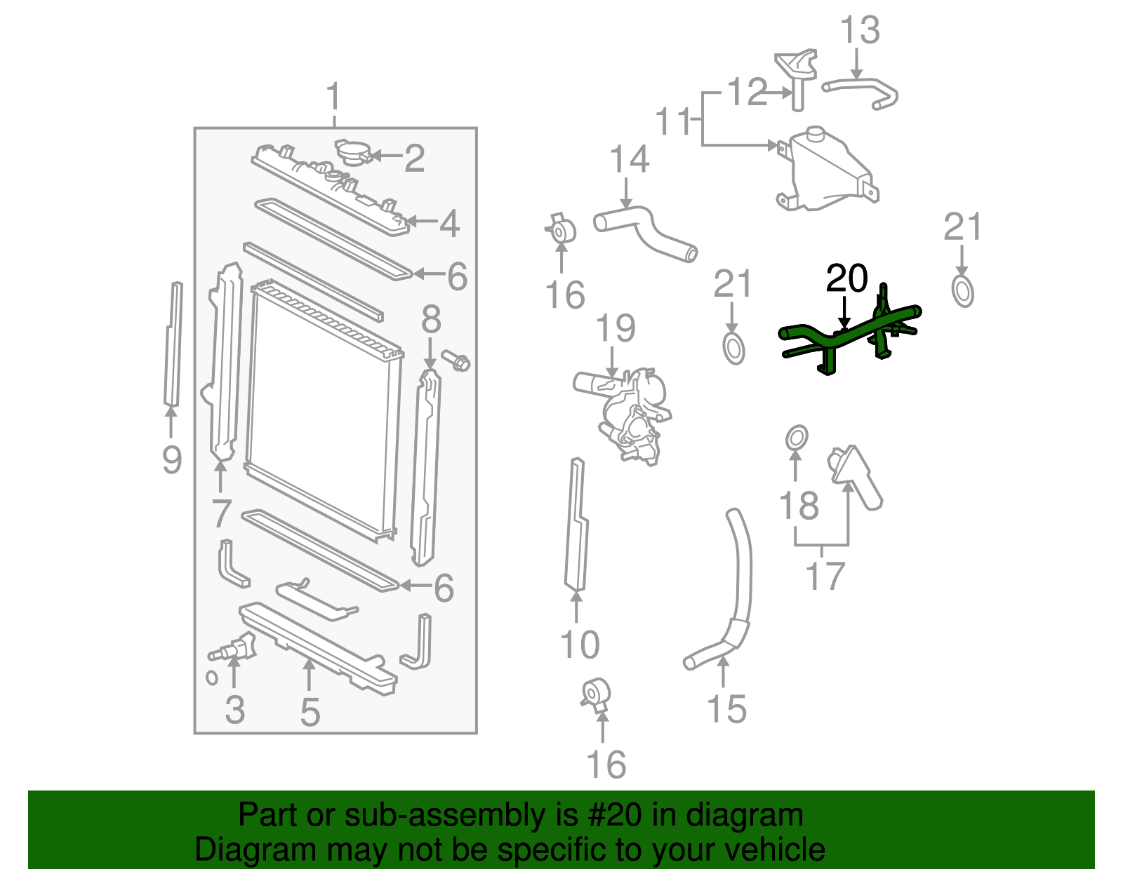 Genuine Toyota Engine Coolant Pipe part# 16306-AD011 for 2005-2024 ...