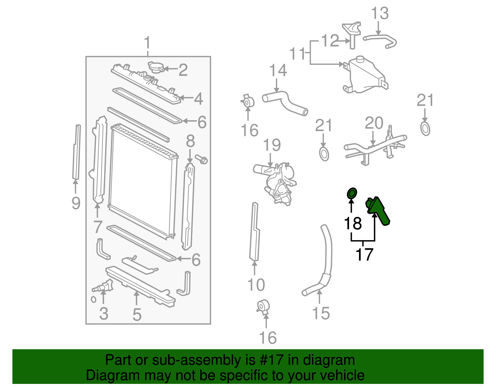 2003-2024 Toyota Water Inlet Sub-Assembly, With THERMOSTAT 160310p010 ...