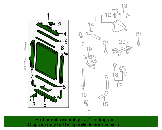 16410-AZ030 - Radiator Assembly - 2010-2023 Toyota 4Runner | OEM ...