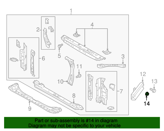 1989-2024 Subaru Trans Cross-Member Nut 902380007 | Subaru Parts For You