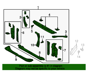 2017-2023 Subaru Impreza Radiator Support 53029FL00B9P | Subaru Parts Store