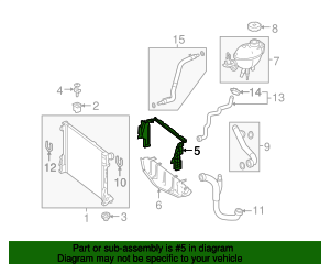 212-505-12-30 - Radiator Support Baffle 2010-2011 Mercedes-Benz E 550 ...