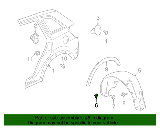 2008-2015 GM Fender Liner Nut 94515259 | GMPartsNow