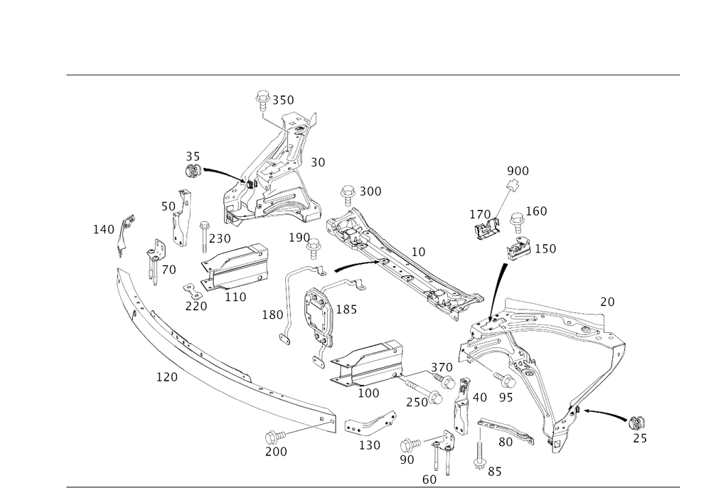 204-620-08-91 - Frame 2010-2015 Mercedes-Benz | Mercedes-Benz USA Parts