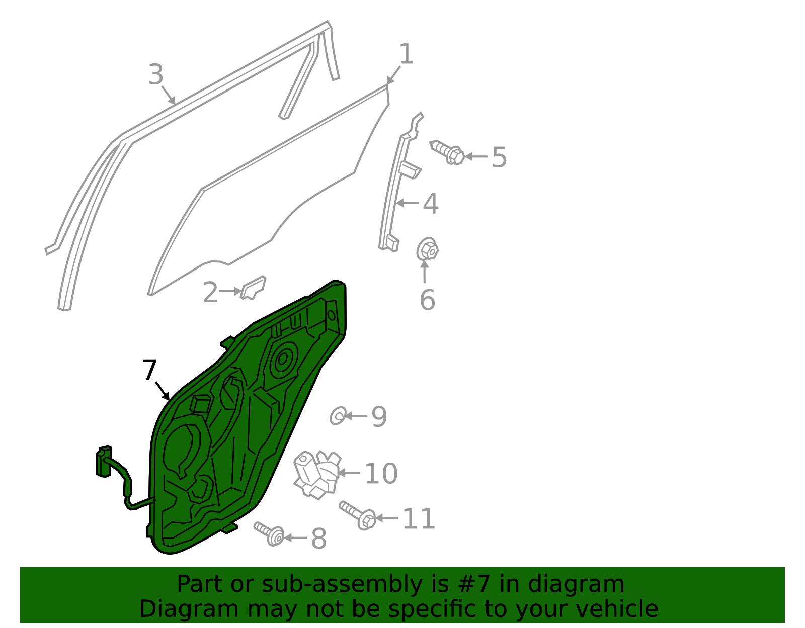 2019-2023 Hyundai Santa Fe Window Regulator 83471-S2000 | Retail ...