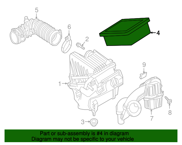 2810900600 - Damping Air Filter Mercedes-Benz USA Parts