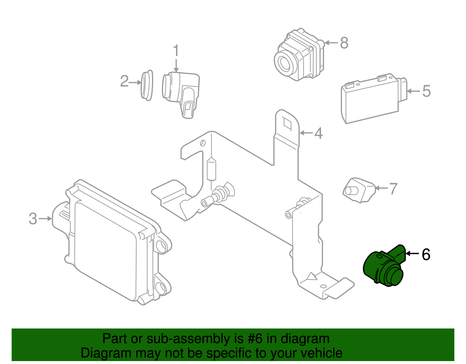 66-20-2-409-652 - Ultrasonic sensor, color code 2011-2023 BMW ...