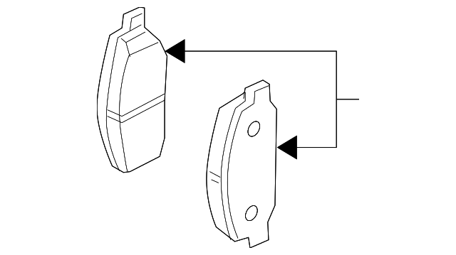 2011-2017 Nissan 2011-2013 Nissan Rogue Rear Brake Pads Genuine OEM NEW ...