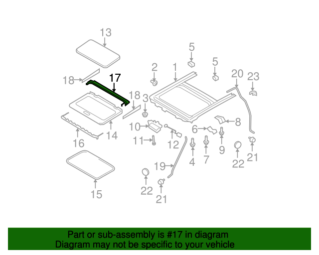 2008-2013 Nissan Rogue Drip Rail 91360-JM01A | QuirkParts