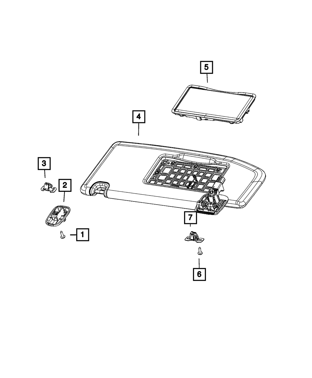 2022-2023 Jeep Visor, Left 7TJ69TX7AA | Mopar eStore