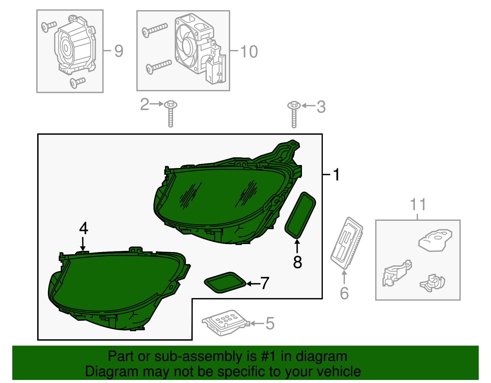 213-906-97-04 - High-Quality Headlamp Assembly - Left - LED for 2017 ...