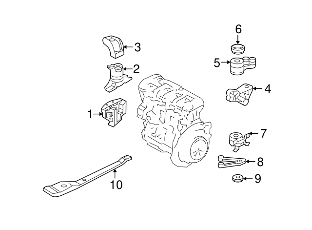 5L8Z-6038-BA - Trans Mount 2005-2012 Ford | AutoNationParts.com