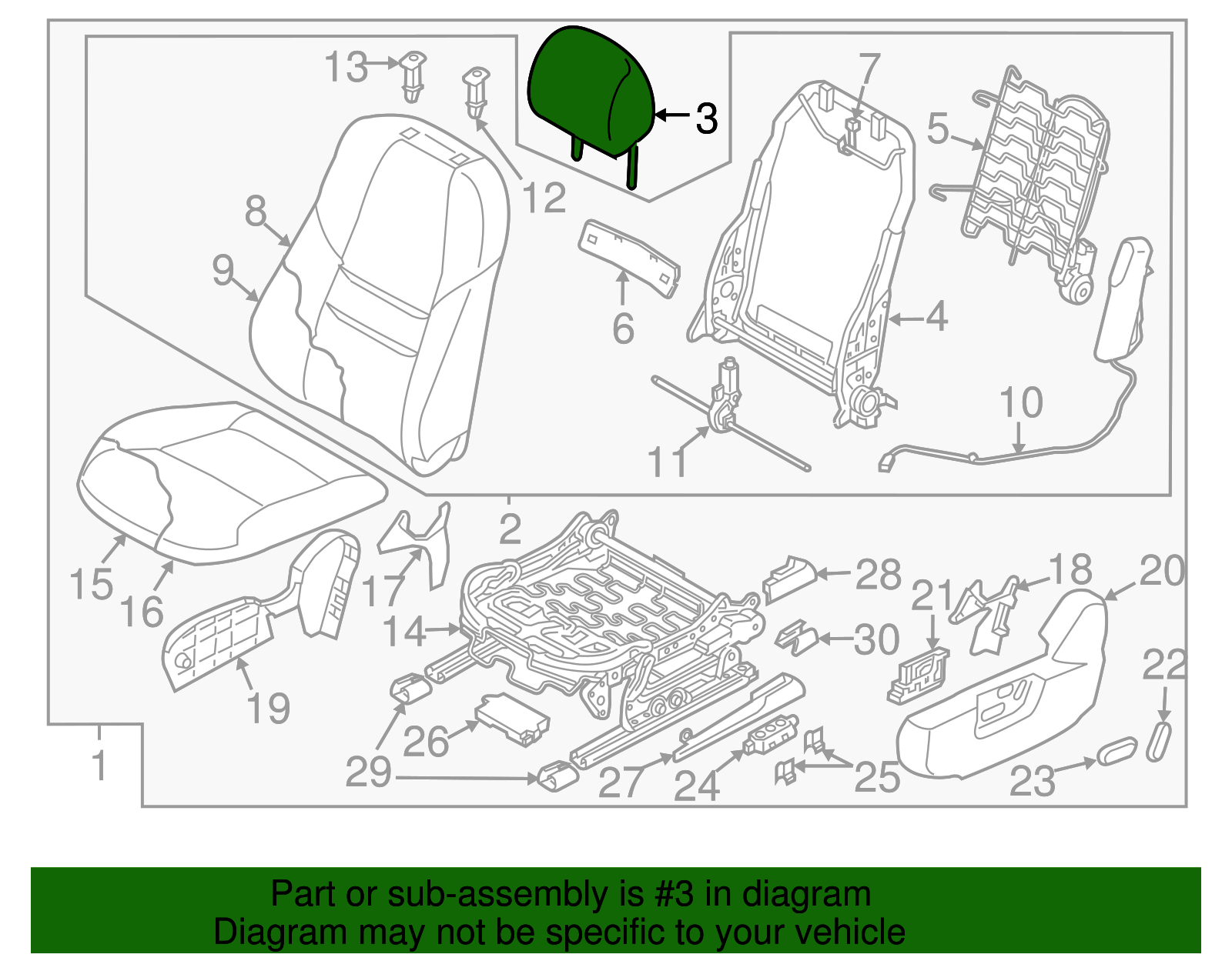 TK81-88-140-15 - Headrest 2016-2018 Mazda CX-9 | Florida Mazda Parts