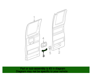 2003-2024 GM Medium Dark Pewter II Door Inside Pull Handle 15066475 GM ...