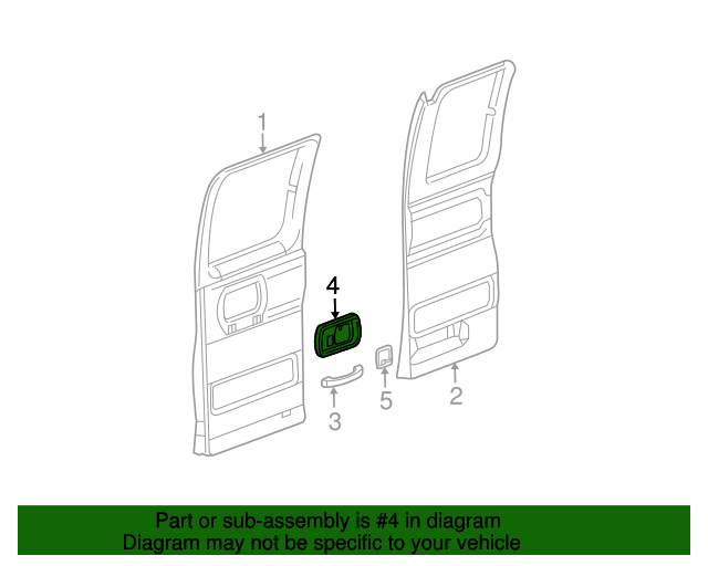 2003-2023 GM Interior Door Handle Bezel 22895347 GM | GMPartsDirect.com