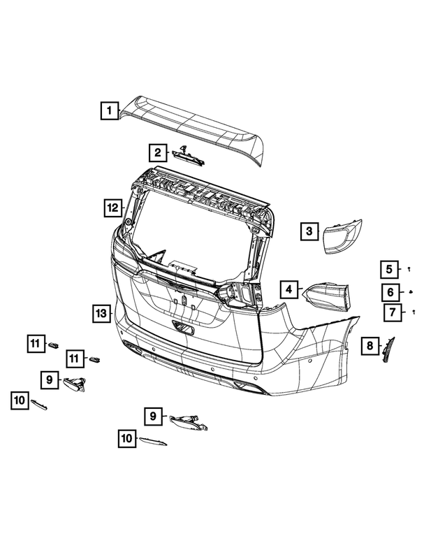 2017-2020 Chrysler Tail Lamp, Right 68229026AF | My Mopar Parts