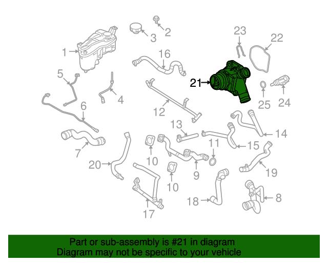Genuine OEM Thermostat Unit Part# LR003203 Fits 2008-2012 Land Rover ...