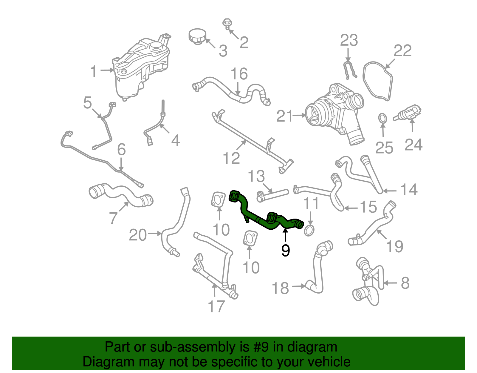 LR045669 - By-Pass Hose 2009-2012 Land Rover LR2 | AutoNation Parts