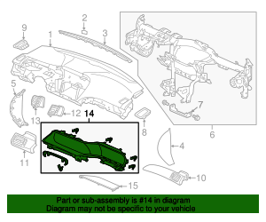 77200-T2F-A01ZA - Instrument Cluster Visor 2013-2017 Honda Accord ...