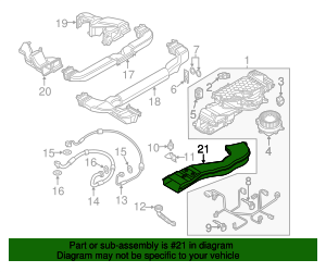 8R0-819-723-D - Drive Motor Battery Compartment Cooling Fan Duct 2013 ...