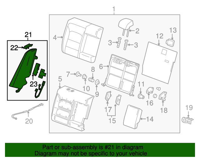 2017-2018 Chevrolet Malibu Bolster 84230946 | GMPartsDirect.com