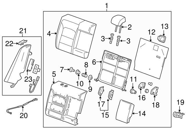 84246358 - Rear Passenger Side Seat Latch 2016-2024 Chevrolet Malibu ...