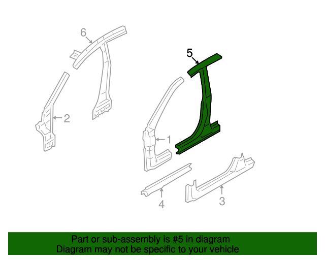 2009-2012 Hyundai Elantra Center Pillar 71402-2LA20 | QuirkParts