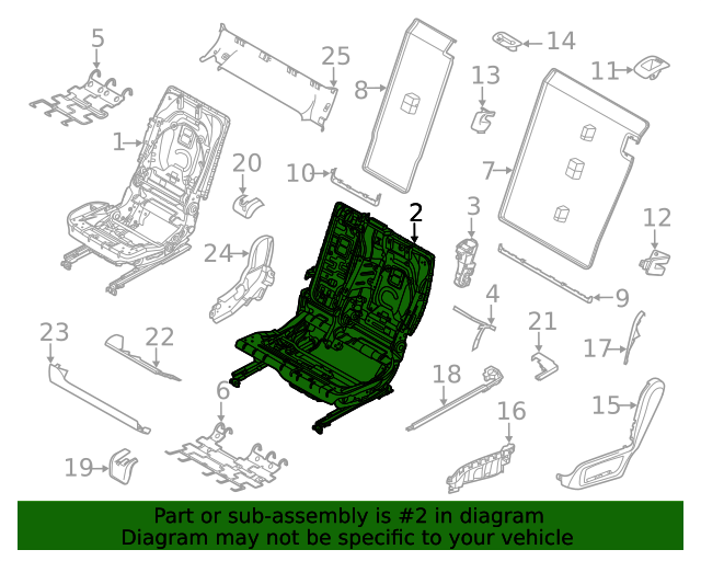Genuine BMW 52-20-7-437-539 | Seat Frame | FREE Shipping on Most Orders ...