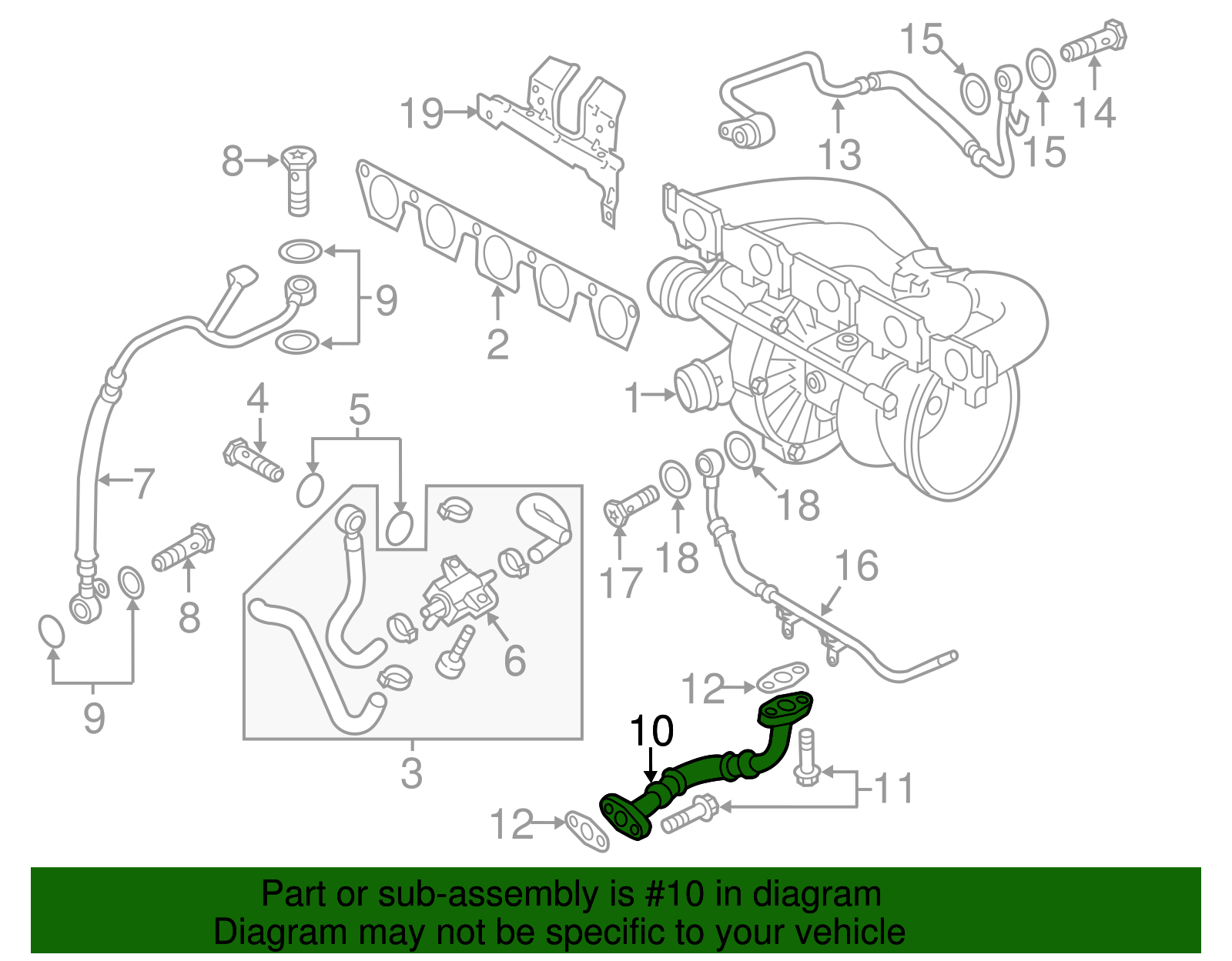 2012-2013 Audi Oil Return Tube 07K-145-735 | Audi OEM Parts Guy