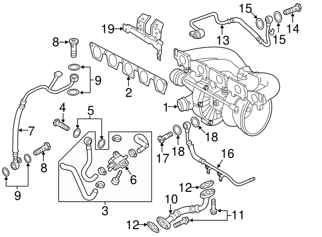 07K-145-701-C - Exhaust Manifold 2012-2013 Audi | Audi OEM Parts