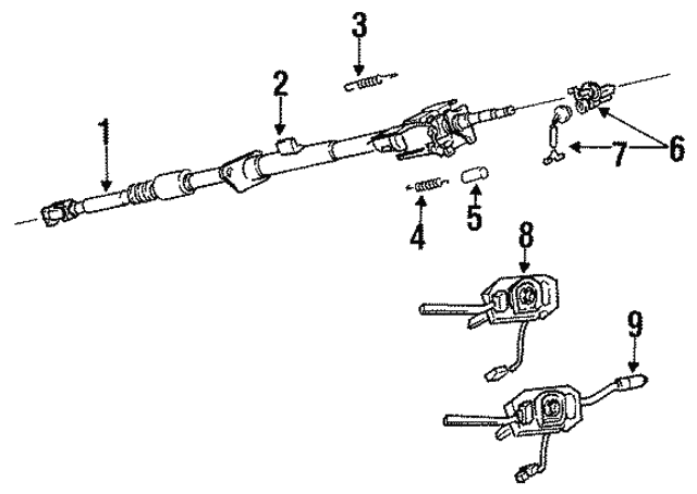 1991-1995 Isuzu Turn Signal Combination Switch 8970687752 | Isuzu Parts ...