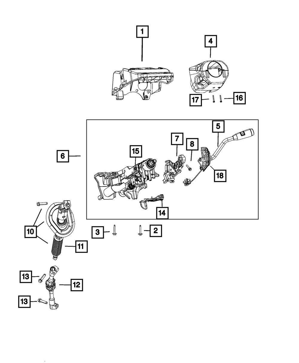 5XW041XTAG - Steering Column - 2013-2018 Mopar | Mopar America