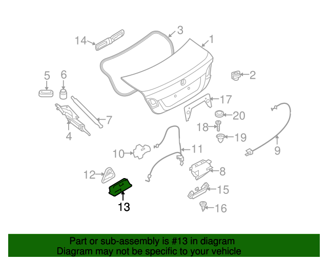 Genuine BMW 51-24-7-118-158 | Release Switch | FREE Shipping on Most ...