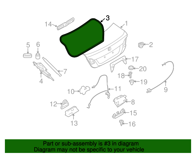 Genuine BMW 51-76-7-166-660 | Deck Lid Seal | FREE Shipping on Most ...