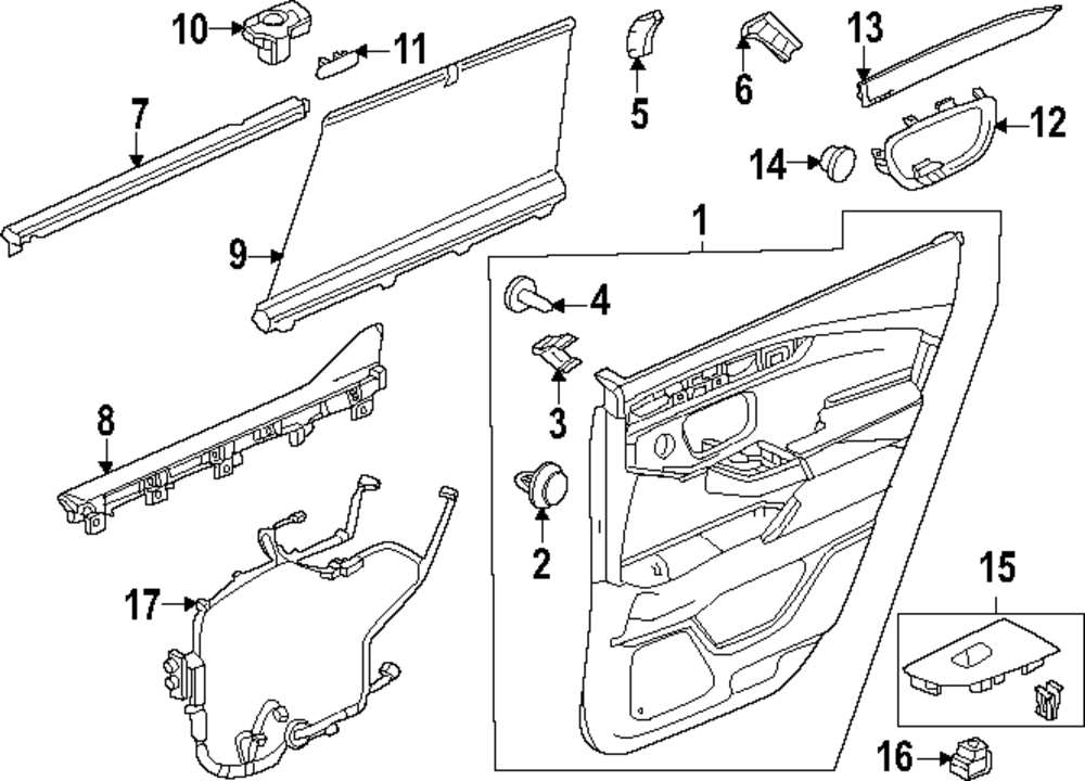 72956-T90-A01 - 2023-2025 Honda Pilot - Corner Molding | Genuine Honda Parts