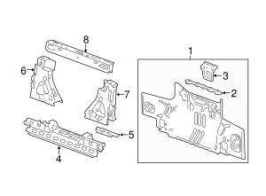 23150898 - Rear Bumper Fascia Bracket 2016-2024 Chevrolet Camaro ...
