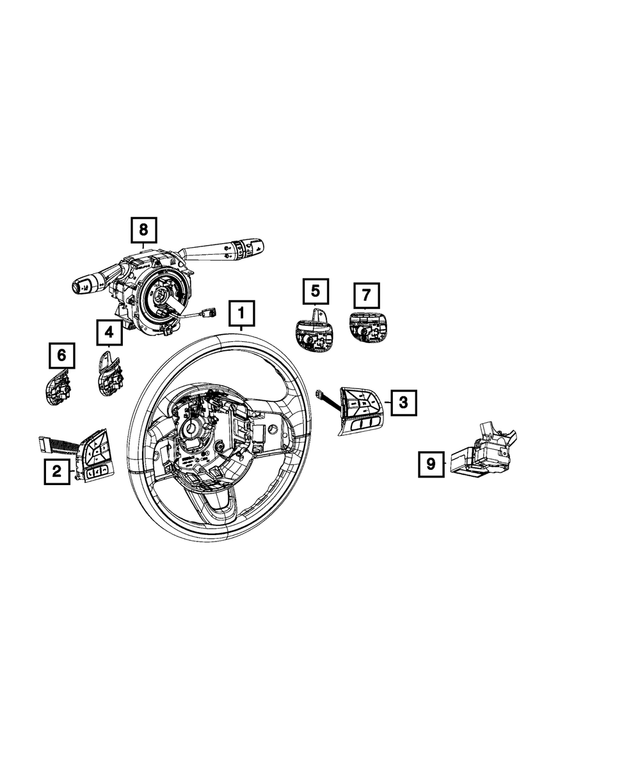 2016-2018 Fiat 500X Steering Column Control Module Clock Spring ...