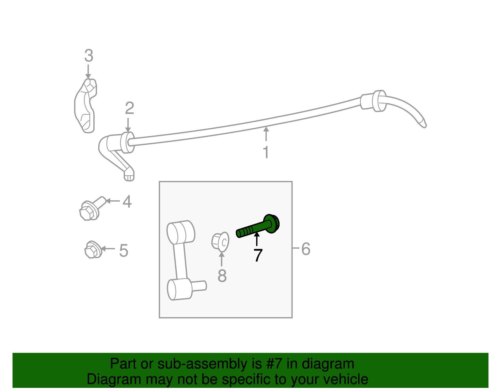 Genuine OEM Ford Part - Stabilizer Link Bolt W302134-S300 | Genuine OEM ...